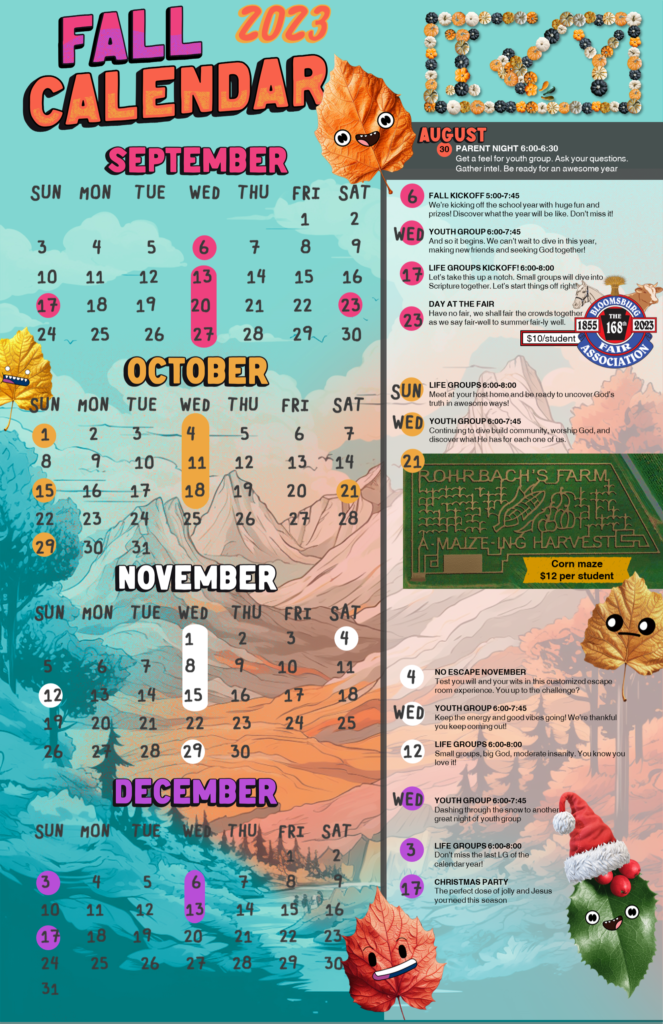 2023 Fall Calendar - First Baptist Church Danville, PA